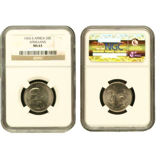 Twenty Cent - 1965 SA 20c Afrikaans **UNIQUE** was listed for 572.00 on ...