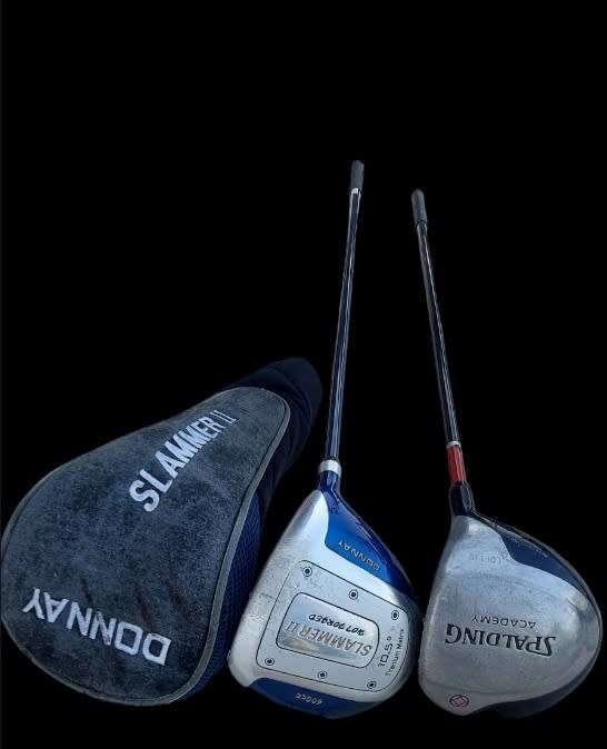 Drivers - Golf club driver 1x adult 1x junior incl 1 x cover for adult ...