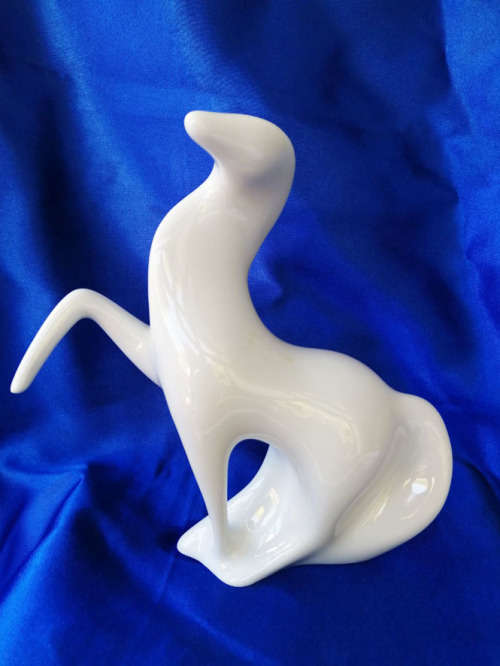 Porcelain & Ceramic - Beautiful White Royal Dux Prancing Horse ...