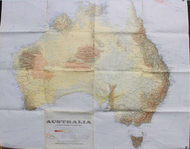 Maps - Map of Australia Wall Map - Folded - 1972 was listed for 195.00 ...