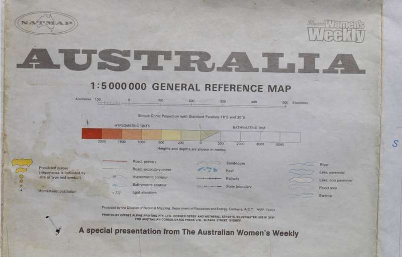 Maps - Map of Australia Wall Map - Folded - 1972 was listed for 195.00 ...