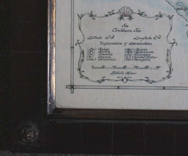 Maps - The Caribbean and West Indies Map by Kay Immel 1989 Framed for ...