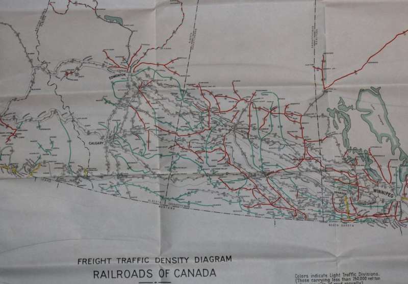 Maps - Railroads of Canada Freight Density Folded Map 1932 for sale in ...