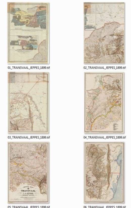 Maps - Jeppe`s Transvaal 1899 6 x Maps Digital Download for sale in ...