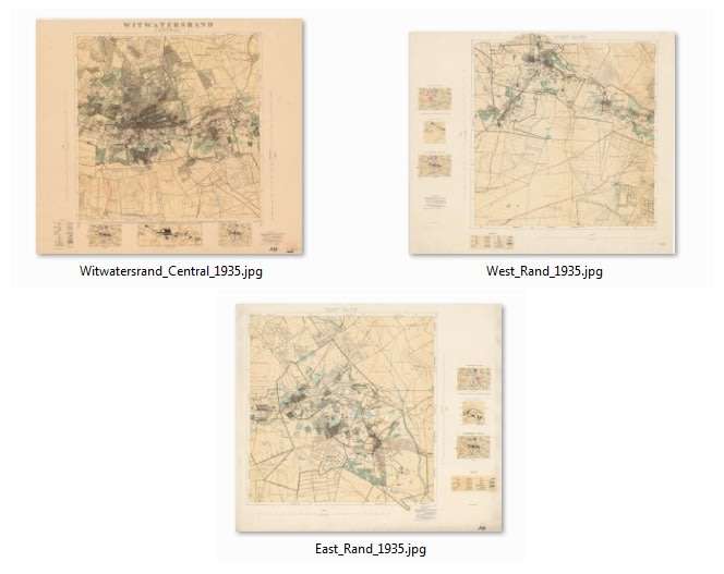 Maps - Witwatersrand Central, East and West, Topographical Map 1935 ...