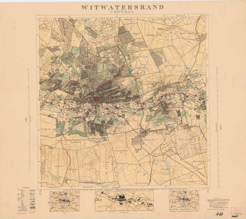Maps - Witwatersrand Central, East and West, Topographical Map 1935 ...