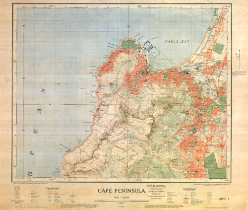 Maps - Vintage Cape Peninsula 1933 80th Anniversary Map 1 x Map Digital ...