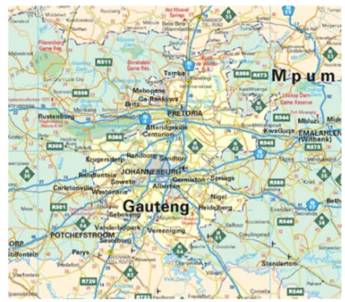 South African Travel And Geography South Africa Provincial Wall Map In 1065