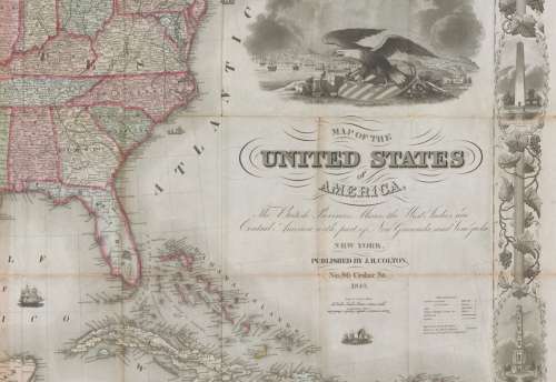 Maps - Colton`s Map Of The United States of America 1849 Digital ...