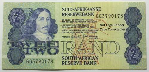 GPC de Kock - South Africa 2 Rand Bank Note 1984 de Kock Circulated EF ...
