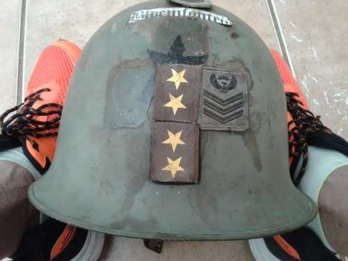 Headgear - SADF/SANDF HELMET .STAFF SERGEANT AND OTHER INSIGNIA ...