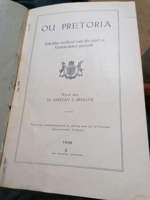 Africana - OU PRETORIA GUSTAV PRELLER 1938 for sale in Robertson (ID ...