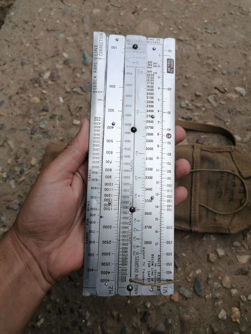 Kit - WW2 British Vickers Machine Gun Slide Rule and Webbing Pouch was ...