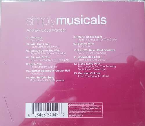 Soundtrack & Theatre - Simply Musicals - The greatest stage hits of all ...