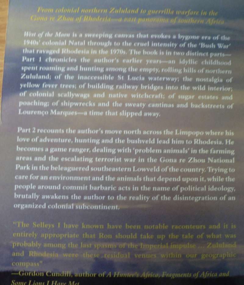 Africana - West of the moon by Ron Selley(Rhodesiana/early Zululand ...