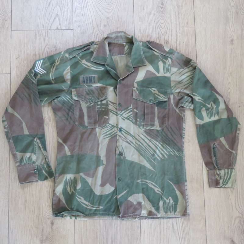 Uniforms - Rhodesian Army Camo long sleeve shirt with sergeant rank ...