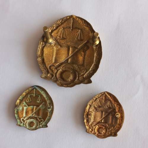 South African Army - SA Correctional Services brass cap and collar ...