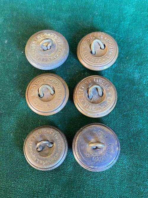 South African Army - BRASS R.A. TUNIC BUTTONS-WORN BY PERSONNEL OF S.A ...