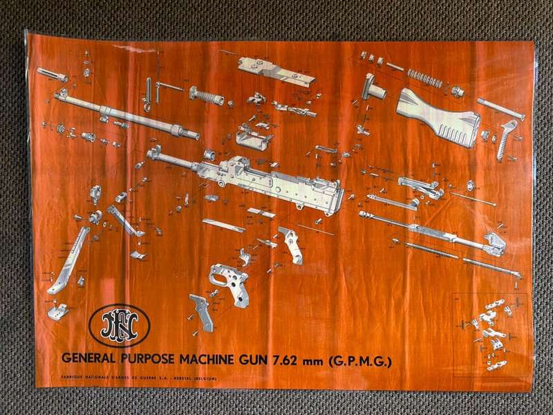 Other War Memorabilia - LARGE LAMINATED POSTER OF THE 7,62MM GENERAL ...