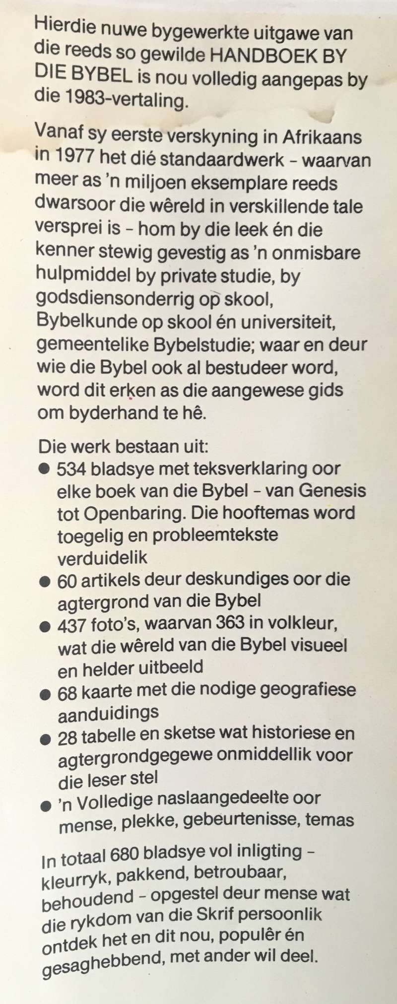 Philosophy, Religion & Spirituality - Bible/Book - Handboek By Die ...