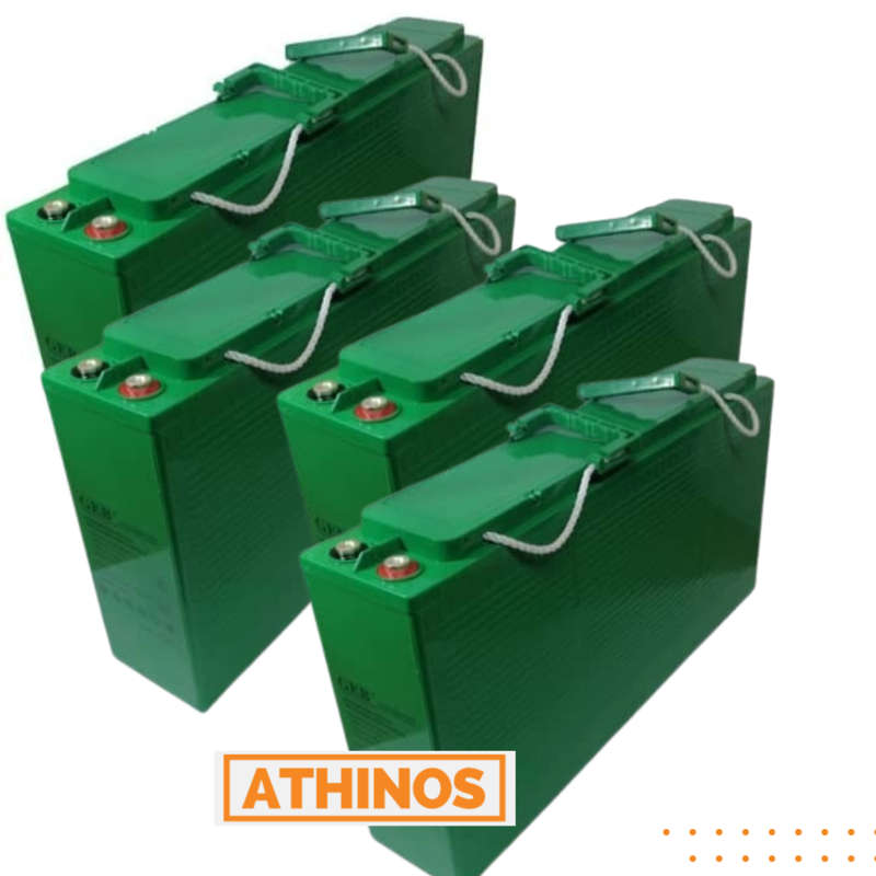 Rechargeable Batteries - 4 x Deep Cycle 12V 200AH Gel Slimline Battery ...