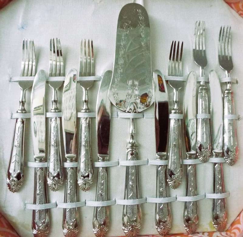 Silver - Vtg A Bettini DEP 800 Silver Set Italy AB Jolly Pattern was ...