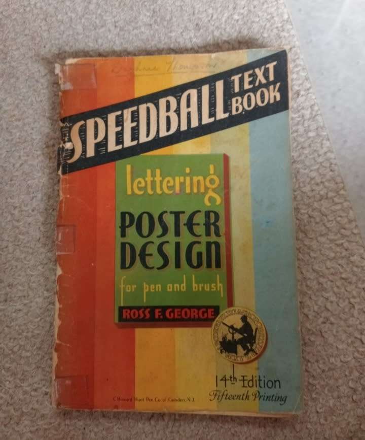 Other Antiquarian & Collectable - VINTAGE SPEEDBALL TEXTBOOK POSTER ...
