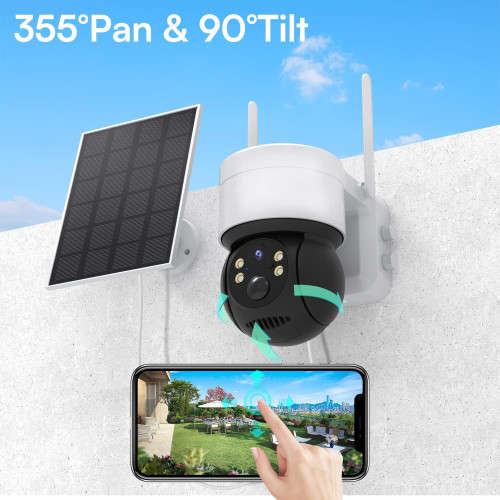 Surveillance Cameras - Solar Camera WiFi Wireless IP Camera PIR Human ...