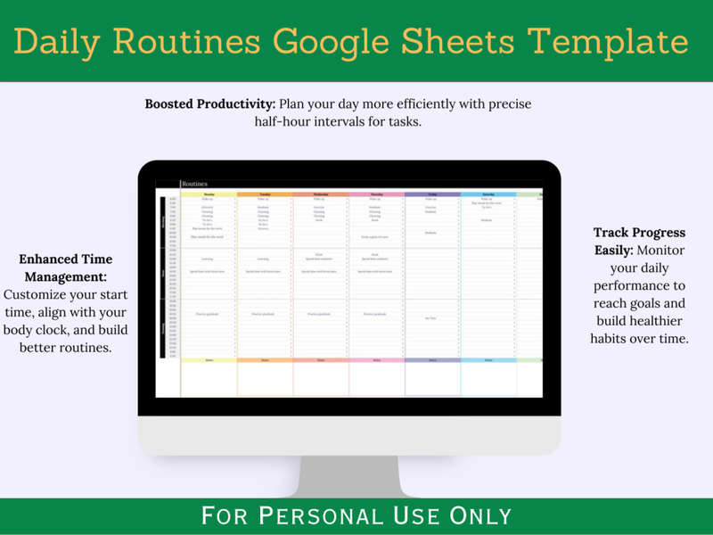 Notebooks & Paper - Daily Routines with Start Here Tab - Google Sheets ...