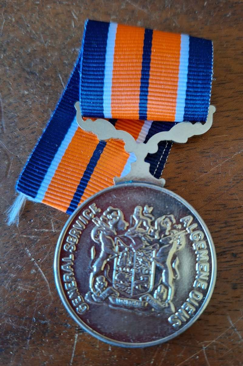 SADF & SANDF - SADF GENERAL SERVICE MEDAL (FULL SIZE) RIM NUMBERED ...