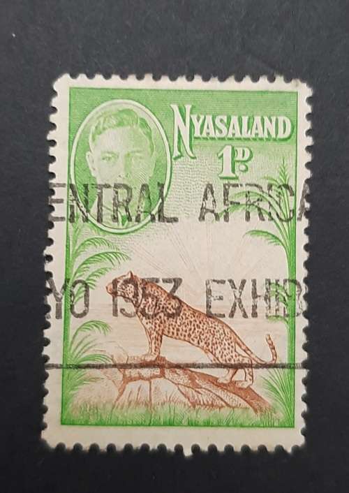 Zimbabwe, Rhodesia & Nyasaland - ** 1947 KGVI Nyasaland Green 1d Stamp ...