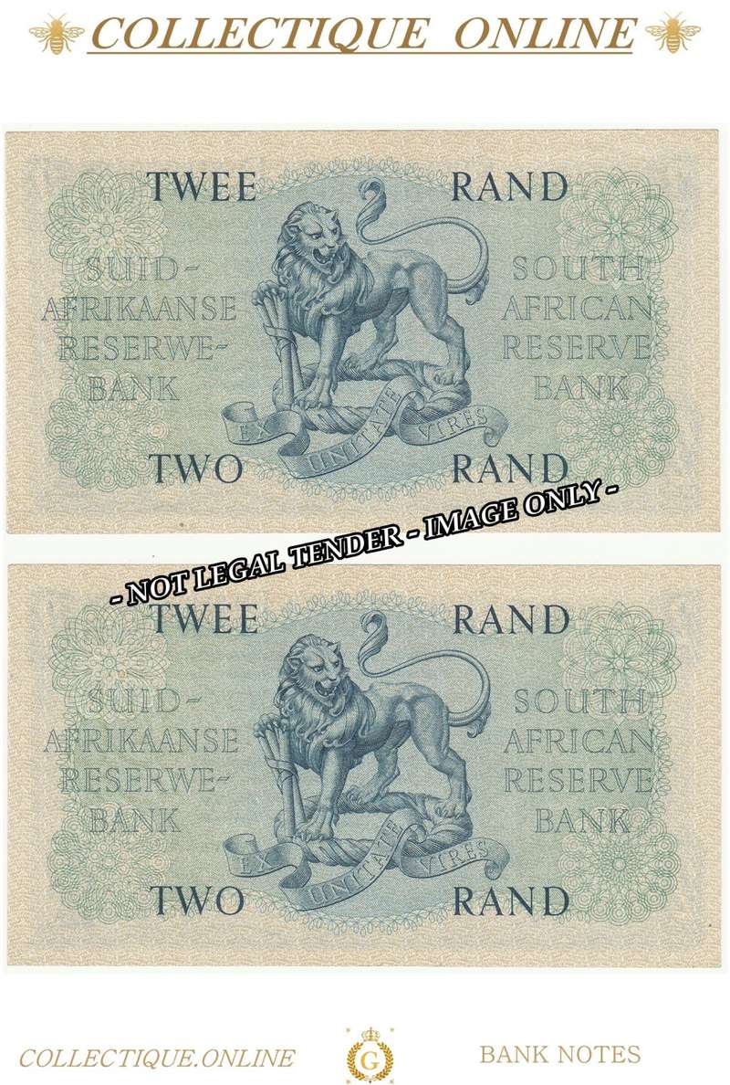 MH de Kock - 1961 : S.A. BANK NOTE : TWEE RAND/TWO RAND : M H de KOCK ...