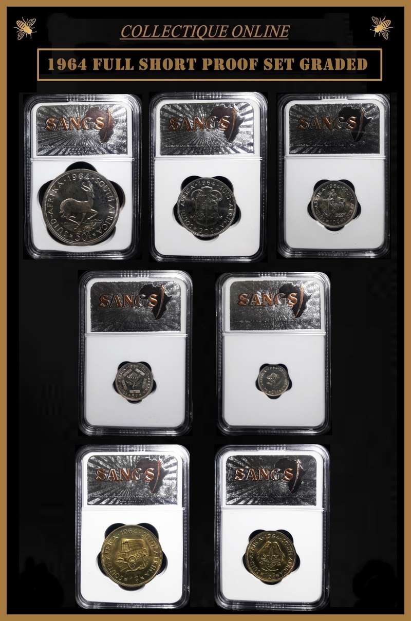 Proof Sets - 1964 : REP. of S. A. : EXCELLENT COMPLETE FULL SHORT PROOF ...