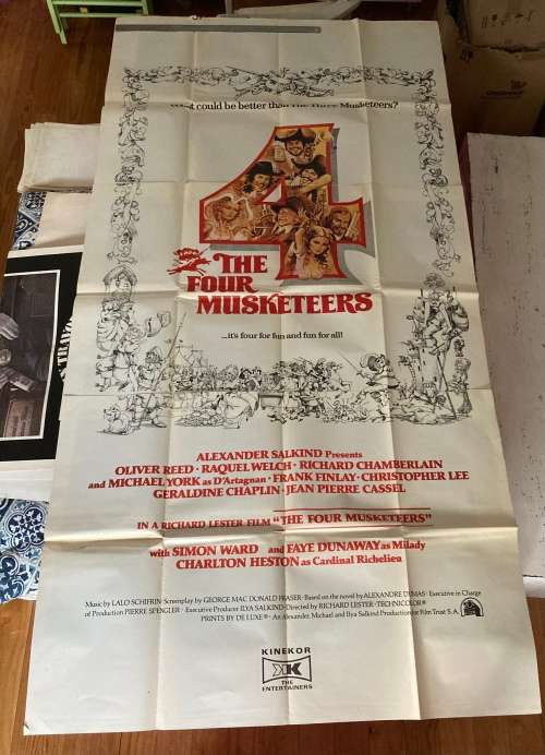 Collectable Signs - 100% Original 1974 The FOUR MUSKETEERS three sheet ...