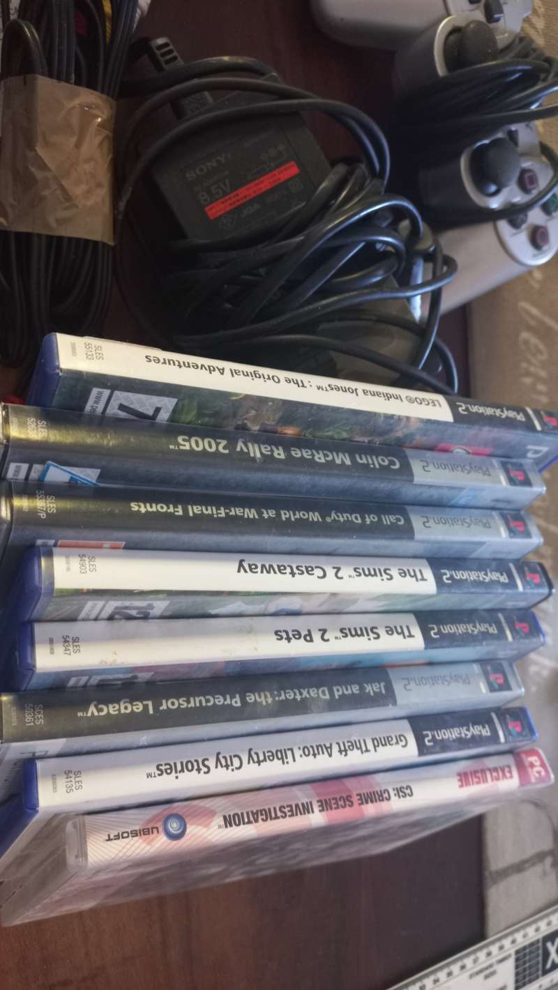 PlayStation - PS2 console with 8 games and 8mb card for sale in ...