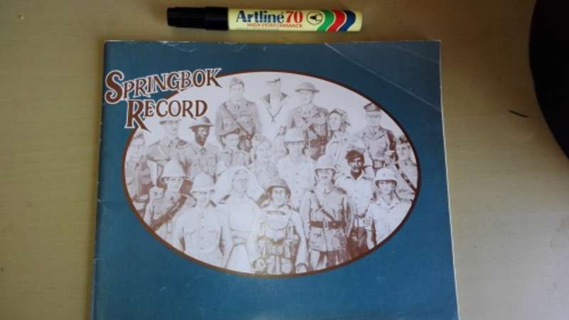 Books - SPRINGBOK RECORD An exhibition 75 years of the history of the ...