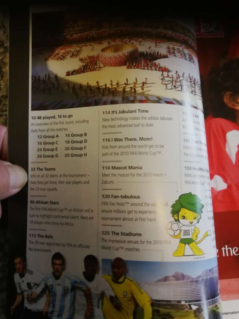 Soccer - OFFICIAL MATCH PROGRAMME 2010 FIFA WORLD CUP 2010 Guide to the ...