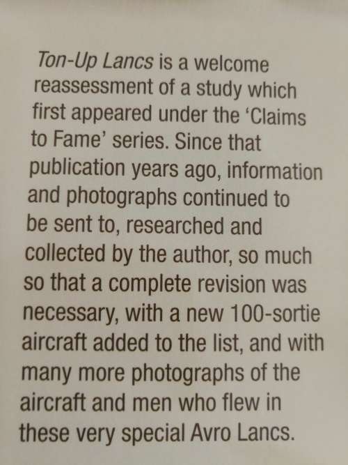 Books - TON-UP LANCS History of 35 RAF LANCASTERS each completed 100 ...