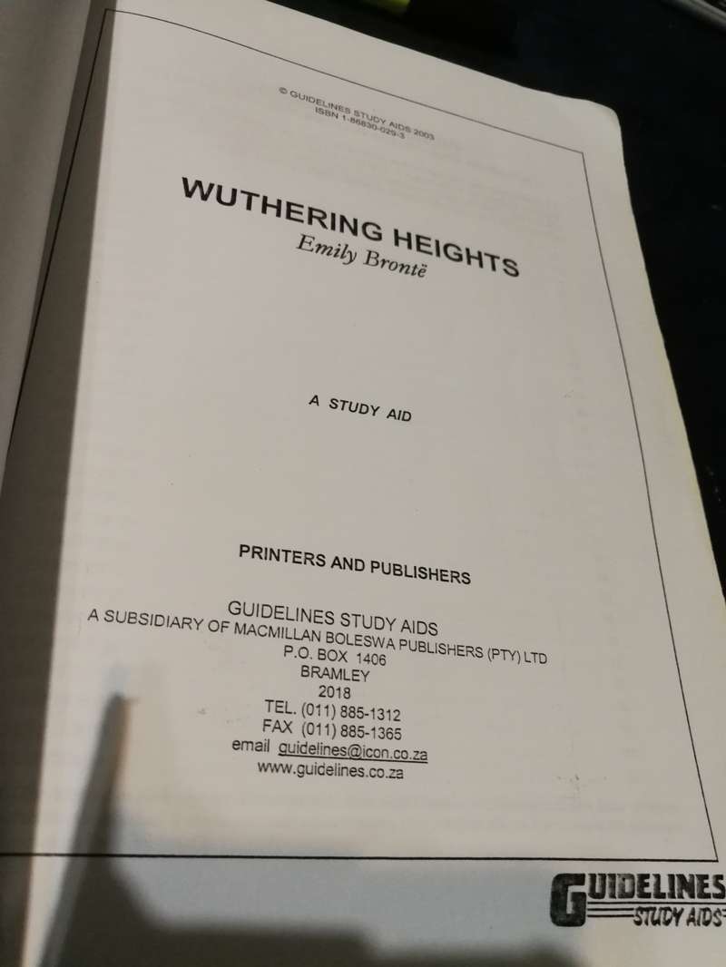 Courses & Study Guides - WUTHERING HEIGHTS EMILY BRONTE GUIDELINES ...
