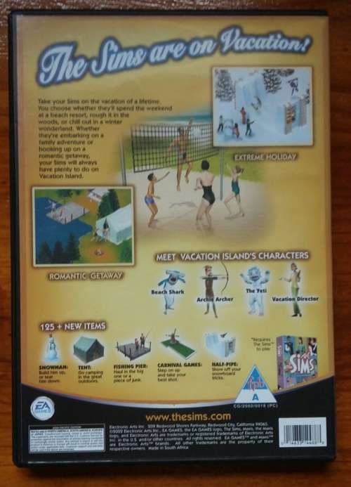 Games - The Sims Vacation Expansion Pack with serial PC Game for sale ...