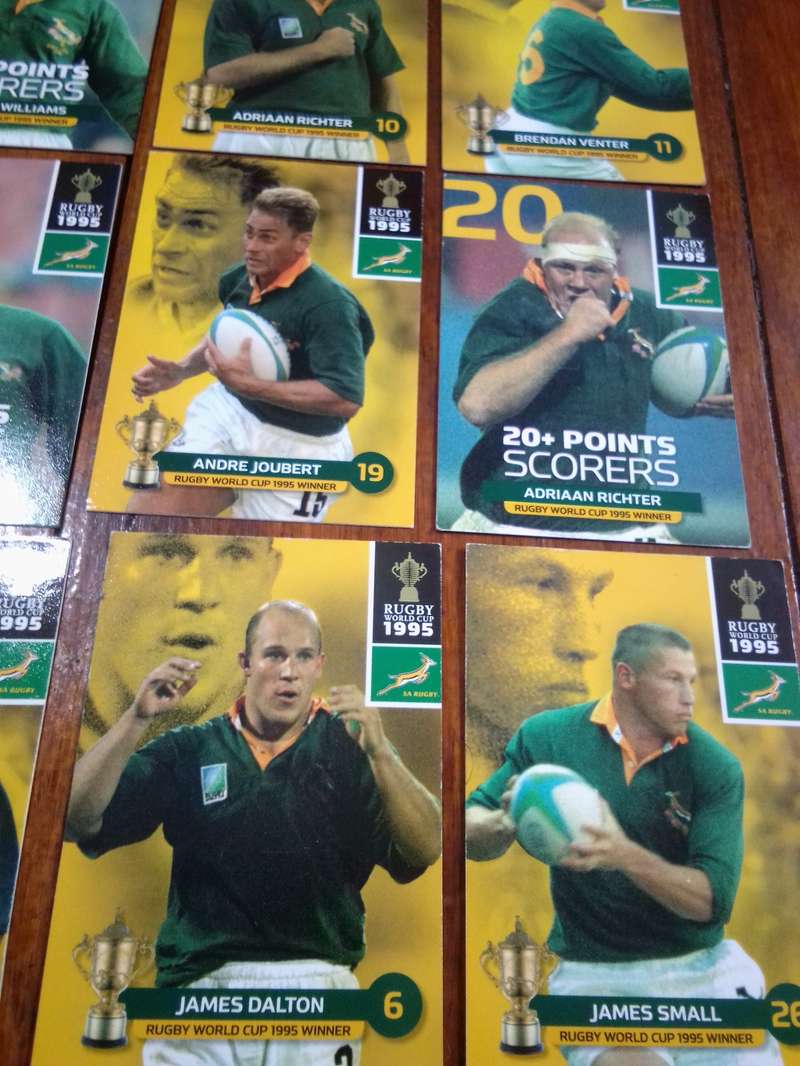 Trading Cards - 26 x 1995 RUGBY WORLD CUP COLLECTORS CARDS for sale in ...