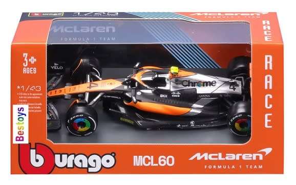 Models - Burago Diecast Model Car 38087 Formula 1 F1 McLaren MCL 60 ...