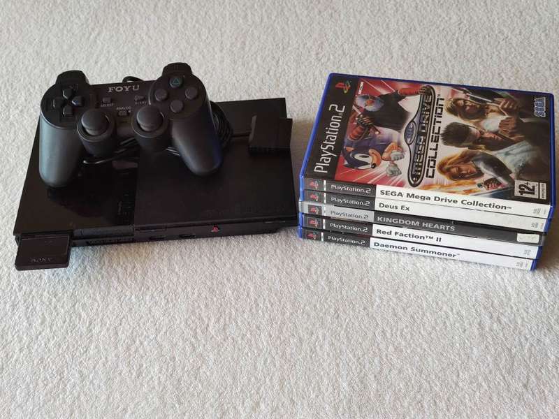 PlayStation - PS2 / Playstation 2 Slim Console + 7 Games + Controller + Memory Card for sale in ...