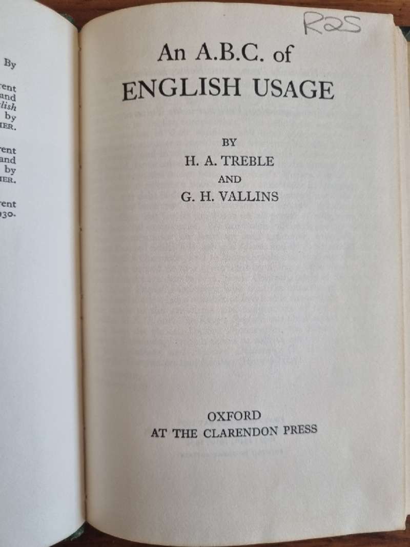 Language Studies - The ABC of English Usage - Treble and Vallins for ...