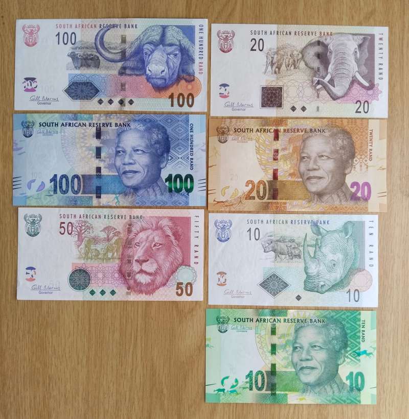Gill Marcus - South Africa Gill Marcus Collection of 7 Old Bank Notes ...