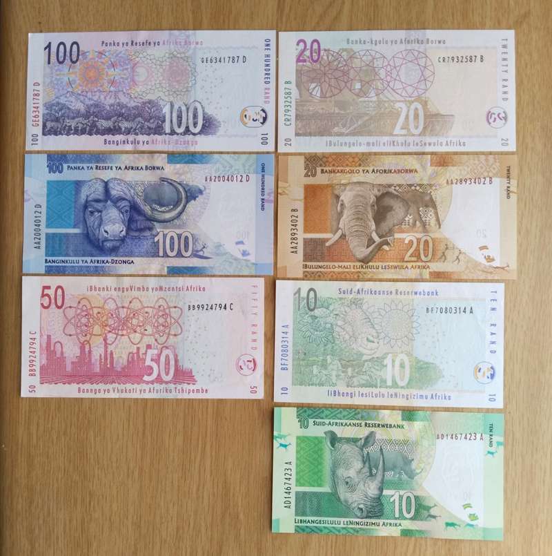 Gill Marcus - South Africa Gill Marcus Collection of 7 Old Bank Notes ...