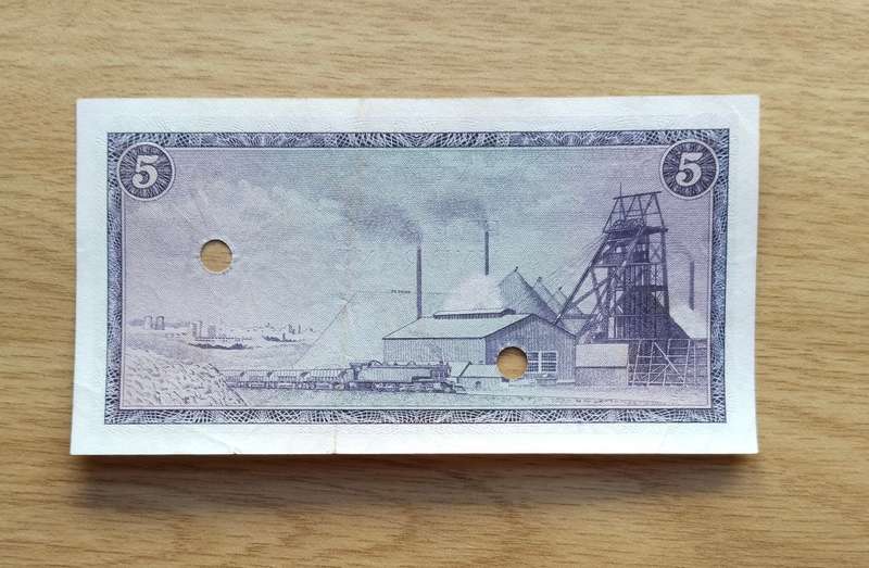 TW de Jongh - Specimen South Africa de Jongh old R5 bank note. Rare ...