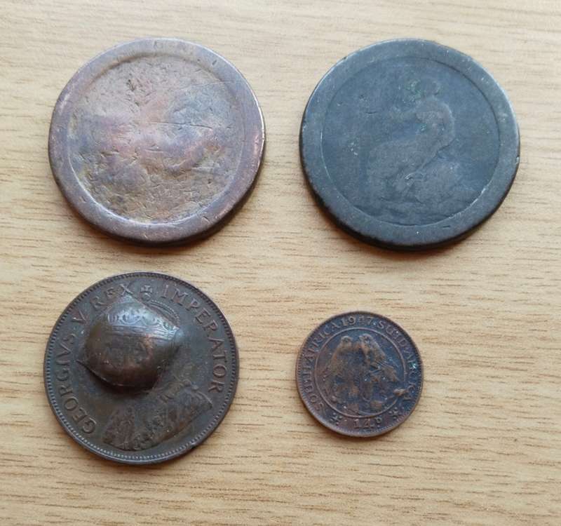 Collections & Lots - Counter stamped collection of 4 coins. for sale in ...