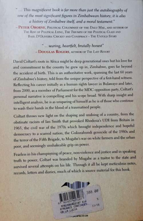 Africana - The Struggle Continues, 50 Years of Tyranny in Zimbabwe by David Coltart for sale in ...