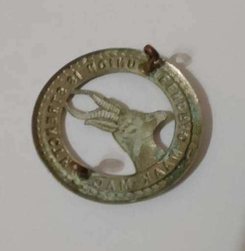 South African Army - SADF/SA ARMY CAP BADGE- large- - UNION IS STRENGTH ...